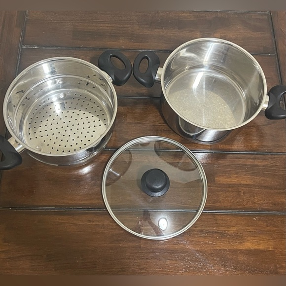 Kitchen | Chefs Star 3 Piece Stainless Steel Stack Steam Pot Set | Poshmark